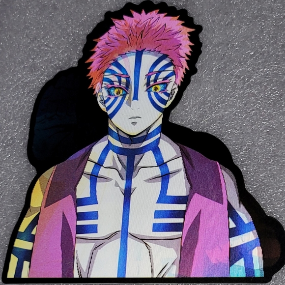 Wall Decor | Akaza Holographic Lenticular Anime Decal Demon Slayer ...